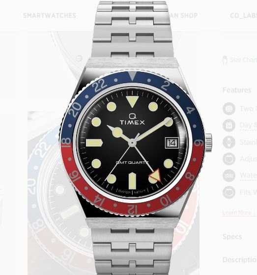 Timex Q GMT: The Durable and Functional Dual Time Zone Watch for ...